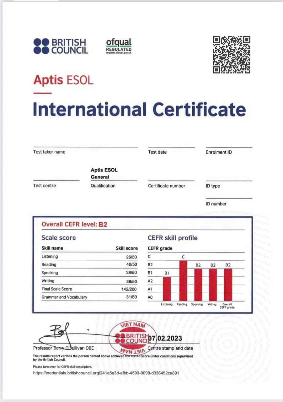 CHỨNG CHỈ APTIS ESOL | tranganhedu, Giáo dục Đào tạo Trang Anh, Đào tạo tin học, Đào tạo Ngoại ...